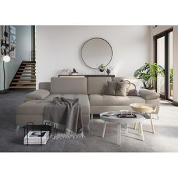 Sit & More sit&more Ecksofa &raquo;Latigo L-Form&laquo; mit Mega-Recamiere, wahlweise mit Bettfunktion und Bettkasten beige