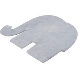 Obsession Kinderteppich &raquo;My Luna 854&laquo; Motivform 19 mm H&ouml;he Motiv Elefant, waschbar, Kinderzimmer silber Mikropolyester