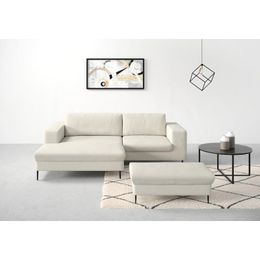 DOMO collection Ecksofa &raquo;Modica kompakt und elegant, Breite 244, L-Form&laquo; moderne Optik mit extrabreiter Recamiere, auch in Cord beige