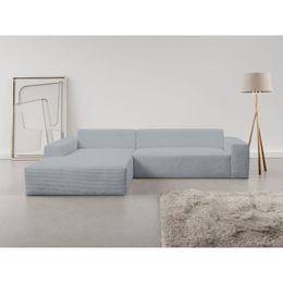 WERK2 Ecksofa &raquo;Zeus-XL, Mega-Sofa mit gro&szlig;er Sitztiefe, Stellma&szlig;e 311cm x 210cm&laquo; Curvy Trend Garnitur mit urbaner Optik, bequem, Big-Sofa, L-Form grau