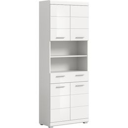 Welltime Hochschrank &raquo;SIENA, Breite 74cm, 4 T&uuml;ren, 1 Schubkasten, 2 offene F&auml;cher, MDF-Front&laquo; TOPSELLER!, in verschiedenen Farben erh&auml;ltlich, Badm&ouml;bel