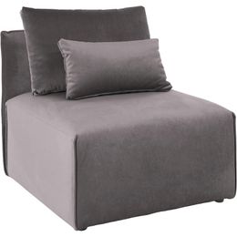 OTTO home Sessel &raquo;N&ouml;re&laquo; Modul - zum Zusammenstellen; in vielen Bezugsqualit&auml;ten und Farben grau Samtoptik (100% Polyester);Struktur (100% 