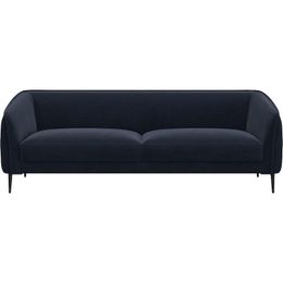 FLEXLUX 3-Sitzer &raquo;Belle Designsofa, Couch, bequem durch Kaltschaum im Sitz&laquo; Skandinavisches Design, In hochwertiger Verarbeitung blau 100% Polyester