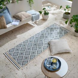 FLAIR RUGS Teppich &raquo;ZiaTrellis&laquo; rechteckig 4 mm H&ouml;he Zia Trellis Indoor Outdoor-Teppich blau Kunstfaser