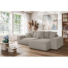 Home Affaire Ecksofa &raquo;LAKESIDE mit Bettfunktion und Bettkasten, B/T/H 257/166/84 cm&laquo; L-Form, Recamiere beidseitig montierbar, mit Wellenunterfederung 