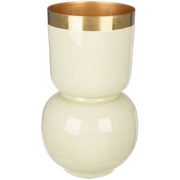 Gilde Tischvase &raquo;Vase Roro mit Goldrand&laquo; beige Metall