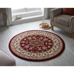 FLAIR RUGS Teppich &raquo;Sherborne&laquo; rund 8 mm H&ouml;he rot Kunstfaser