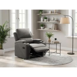 OTTO home Relaxsessel &raquo;Napori&laquo; TV-Sessel, Kinosessel mit Relaxfunktion in 2 Sitzen, Getr&auml;nkehalter grau Polyester 40% / Polyurethane 60%