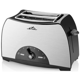 2THETA eta Toaster &raquo;Lenny ETA216690000&laquo; 2 kurze Schlitze f&uuml;r 2 Scheiben 800 W Silber, mit 7 Br&auml;unungsstufen und Br&ouml;tchenaufsatz silber Toaster