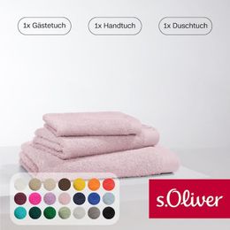 s.Oliver Handtuch Set &raquo;s.Oliver, Premium Qualit&auml;t, 600 gr/m&sup2;,&laquo; Set 3 Stk. Walkfrottier 1 G&auml;stetuch 30x50 cm, 1 Handtuch 50x100 cm, 1 Duschtuch 70x140 