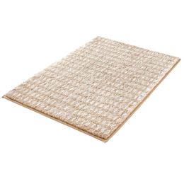 Kleine Wolke Badematte &raquo;Dottino&laquo; H&ouml;he 15 mm rutschhemmend beschichtet fu&szlig;bodenheizungsgeeignet Badteppich, modernes 2 farbiges Design beige Polyester