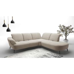 Sit & More sit&more Ecksofa &raquo;Dance, L-Form, inkl. Sitztiefenverstellung&laquo; inkl. Click&Seat, optional mit Kopfteilverstellung beige 95%Polyester 5%Polyamid