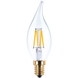 Segula LED-Leuchtmittel &raquo;Vintage Line&laquo; E14 1 Stk. Warmwei&szlig; dimmbar, Kerze Windsto&szlig; klar, E14 transparent