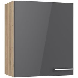 Optifit H&auml;ngeschrank &raquo;Lilly&laquo; Breite 60 cm, 1 T&uuml;r, 2 Einlegeb&ouml;den schwarz Spanplatte