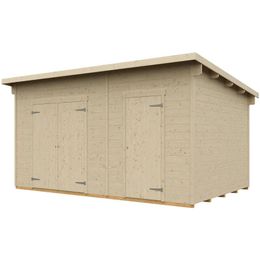Skan Holz Gartenhaus &raquo;Flex&laquo; beige Holzwerkstoff