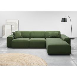 Home Affaire Ecksofa &raquo;Glimminge auch in Breitcord, Feincord, Boucl&eacute; + Easy care-Bezug&laquo; L-Form, Breite 294, Zierkissen gr&uuml;n 95% Polyester, 5% Nylon