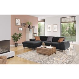 COTTA Ecksofa &raquo;Komaris L-Form, B: 244 cm&laquo; mit Kopfteilverstellung, optional Bettfunktion, Bettkasten & Licht schwarz 88% POLYESTER (PES) 12% POLYAMID 