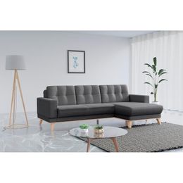 Sit & More sit&more Ecksofa &raquo;Lavida L-Form&laquo; wahlweise mit Kippfunktion und Bettkasten grau 100% PES