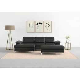 Sit & More sit&more Ecksofa &raquo;Cabrio L-Form, B: 295 cm, mit Sitztiefen-, Arm- & Kopfteilverstellung&laquo; 2 Nierenkissen, Federkern, optional Bettfunktion und Stauraum