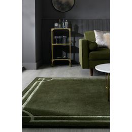 FLAIR RUGS Teppich &raquo;Gatsby&laquo; rechteckig 8 mm H&ouml;he mit Bord&uuml;rendesign gr&uuml;n Viskose, Wolle
