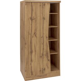 KOCHSTATION Midischrank &raquo;KS-Bruneck&laquo; Vorratsschrank >>Bruneck<< 90 cm breit, hochwertige MDF-Fronten braun Holzwerkstoff
