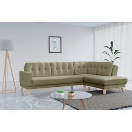 Sit & More sit&more Ecksofa &raquo;Lavida L-Form&laquo; wahlweise mit Kippfunktion und Bettkasten gr&uuml;n 100% PES