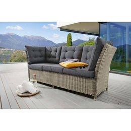Destiny Loungesofa &raquo;PALMA&laquo; Aluminium, Polyrattan, 3er Bank, inkl. Auflagen beige Obermaterial: 100% Polyester. F&uuml;llung: 100% Polyurethan. Innenseite: 100% 
