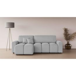 Home Affaire Ecksofa &raquo;FELICI, Schlafsofa 233cm, L-Form mit Recamiere beidseitig montierbar&laquo; Designsofa mit Bettfunktion und Bettkasten, Ma&szlig;e B/T/H: 