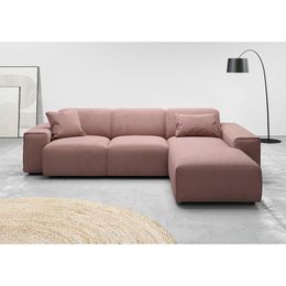 Home Affaire Ecksofa &raquo;Glimminge L-Form auch in Breitcord, Feincord + Easy care-Bezug,&laquo; Breite 264, Zierkissen rosa 95% Polyester, 5% Nylon
