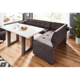 exxpo - sofa fashion Eckbank &raquo;Barista&laquo; Frei im Raum stellbar braun Microfaser (Zusammensetzung: 100% Polyester);Lederfaserstoff (Grundgewebe 41% 