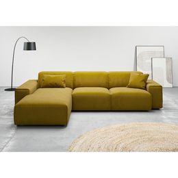 Home Affaire Ecksofa &raquo;Glimminge auch in Breitcord, Feincord, Boucl&eacute; + Easy care-Bezug&laquo; L-Form, Breite 294, Zierkissen gr&uuml;n 95% Polyester, 5% Nylon