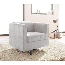 Home Affaire Sessel &raquo;Bob Drehsessel, Clubsessel und Cocktailsessel - alles passt&laquo; drehbar mit Sternfu&szlig; silber Feinstruktur weich (92% Polyester, 8% 