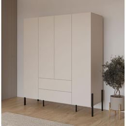 OTTO home Dreht&uuml;renschrank &raquo;Jukon, moderner Kleiderschrank mit Metallf&uuml;&szlig;en&laquo; B/H/T 3-T&uuml;rer: ca. 135/210/60 4-T&uuml;rer ca: 180/210/60, Dreht&uuml;renschrank 4 