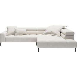 Home Affaire Ecksofa &raquo;Claya, L-Form, incl. Kopfteilverstellung, Breite 311 cm&laquo; ohne elektrischen Sitzvorzug wei&szlig; 88% Polyester, 12% Polyacryl
