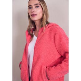 Street One Damen Street One Strickfleecejacke mit Kapuze Teddy-Jacke mit Kapuze und Rei&szlig;verschluss 40