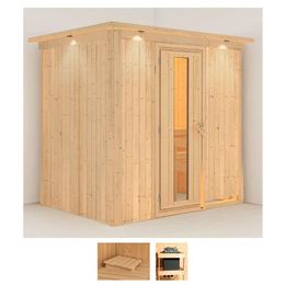 Karibu Sauna &raquo;Finja&laquo; Set, ohne Ofen beige