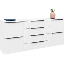 borchardt M&ouml;bel borchardt M&ouml;bel Sideboard &raquo;Tom&laquo; Breite 166 cm, verstellbare Einlegeb&ouml;den, lackierte Alu-Profilgriffe wei&szlig; Spanplatte