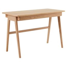 Schreibtisch &raquo;Findahl by Hammel Home Desk&laquo; 1 Stk. tlg. 110x55,5/72,5 cm, mit Stauraum und Beine aus Massivholz beige Beine: Eiche massiv wei&szlig; 