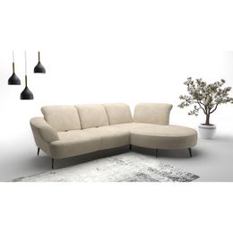 Sit & More sit&more Ecksofa &raquo;Dance, L-Form, inkl. Sitztiefenverstellung&laquo; inkl. Click&Seat, optional mit Kopfteilverstellung beige 100% Polyester