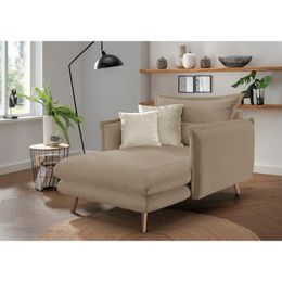 Home Affaire Loveseat &raquo;Lazio&laquo; moderner Sessel mit einer bequemen Polsterung, 2 Stk. Zierkissen braun 90% Polyester, 5% Nylon, 5% Rayon