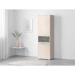OTTO home Vitrine &raquo;Piano&laquo; (H/B/T): 193/60/40,2cm, UV lackiert, Soft-Close Funktion beige Holzwerkstoff