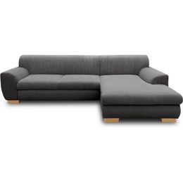 Home Affaire Ecksofa &raquo;Nika zeitlos und elegant, L-Form&laquo; wahlweise mit Bettfunktion, auch in Cord grau Primabelle-Microfaser (100% Polyester);Struktur 