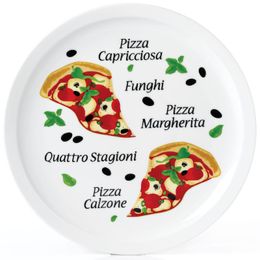 Van Well Pizzateller &raquo;Margherita&laquo; Porzellan, sp&uuml;lmaschinen- und mikrowellengeeignet, &Oslash; 30 cm bunt Porzellan