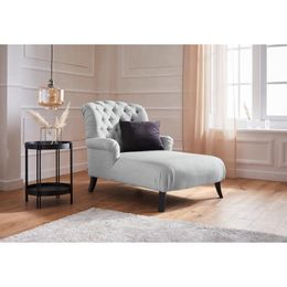 Home Affaire Loveseat &raquo;Amiens Sessel Loungesessel&laquo; mit wundersch&ouml;ner Knopfheftung im R&uuml;cken grau Struktur fein (100% Polyester);Samtoptik (100% 