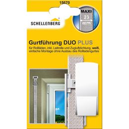 Schellenberg Rollladen-Gurtf&uuml;hrung &raquo;Duo Plus f&uuml;r das Rollladensystem Maxi&laquo; Set, 1 Stk. tlg. inkl. Blende, Zugluftdichtung und Gurtleitrolle wei&szlig; 