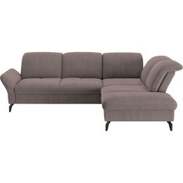 Sit & More sit&more Ecksofa &raquo;Leandro L-Form&laquo; Wahlweise mit Bett-, Kopfteil - und Armlehnfunktion, sowie Stauraum grau 90% Polyester, 10% Polyamid
