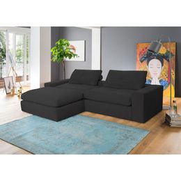Alina Ecksofa &raquo;Sandy&laquo; mit losen Sitz- und R&uuml;ckenkissen grau Chenille (100% Polyester)
