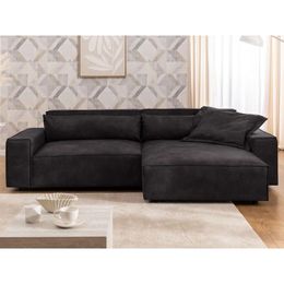 OTTO home Ecksofa &raquo;KINLEE Design-Sofa mit Recamiere rechts/links, Ma&szlig;e B/T/H 251/144/70cm&laquo; L-Form mit Wellenunterfederung, ohne Bettfunktion, modern 
