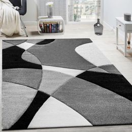 Paco Home Teppich &raquo;Diamond 664&laquo; rechteckig 15 mm H&ouml;he 3D-Design, Kurzflor, 3D-Design, modernes geometrisches Muster schwarz Kunstfaser
