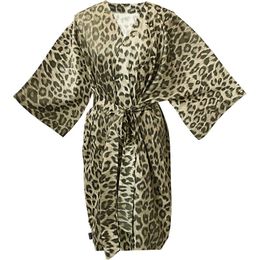 Apelt Kimono &raquo;Louis&laquo; mit Leo-Print braun Satin